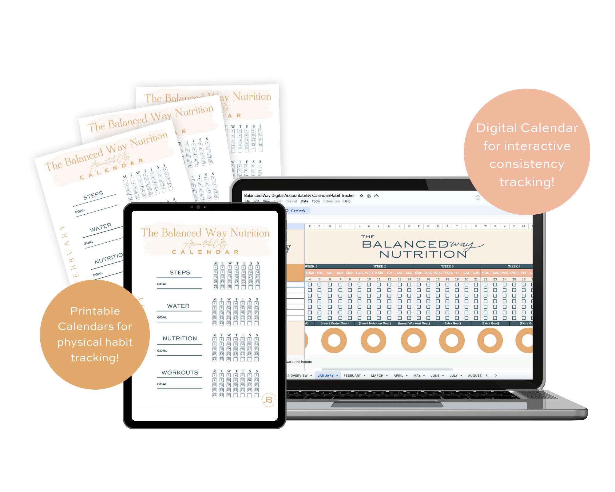 Accountability Calendar Freebie — The Balanced Way Nutrition