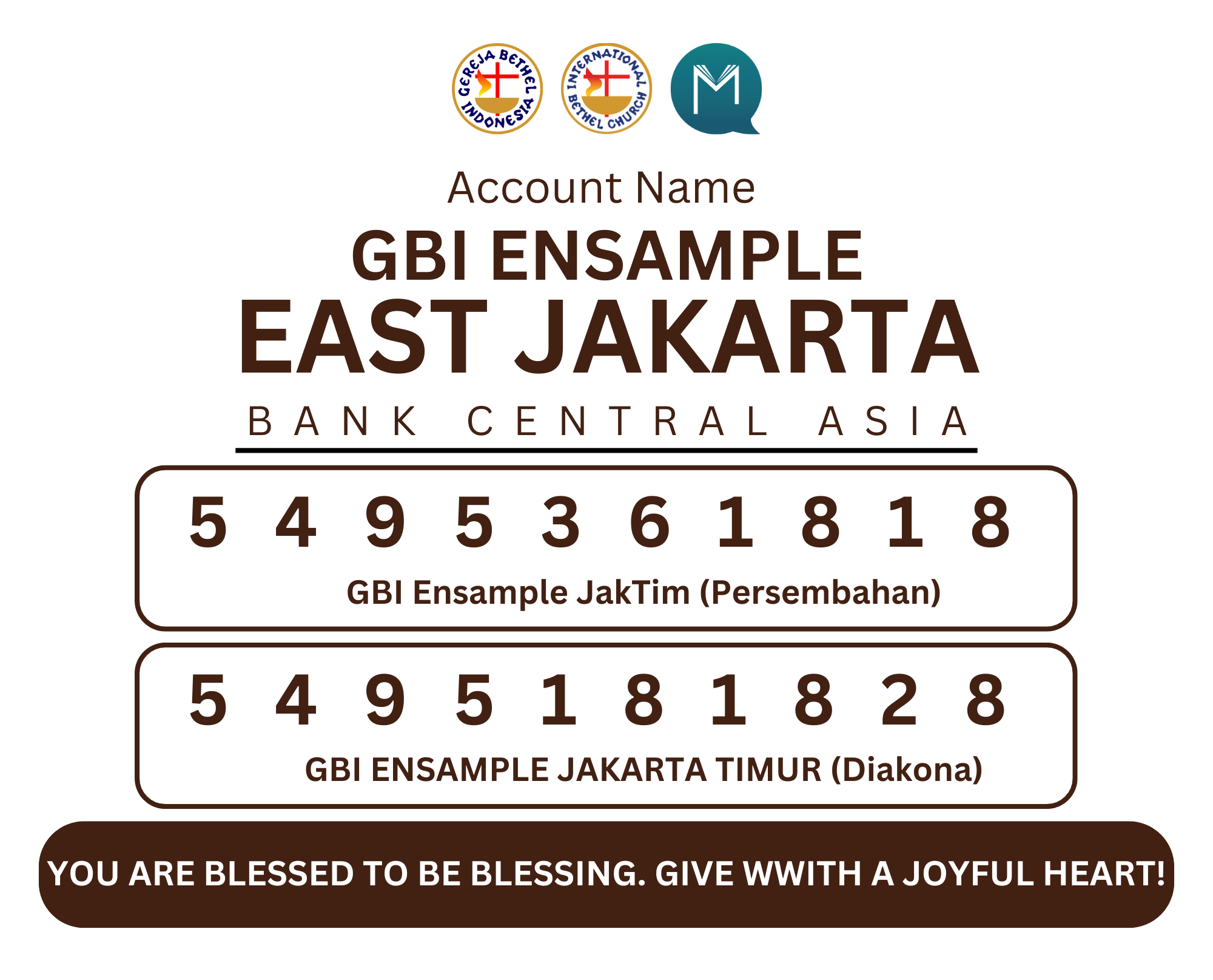 East Jakarta - Giving — GBI Ensample Church