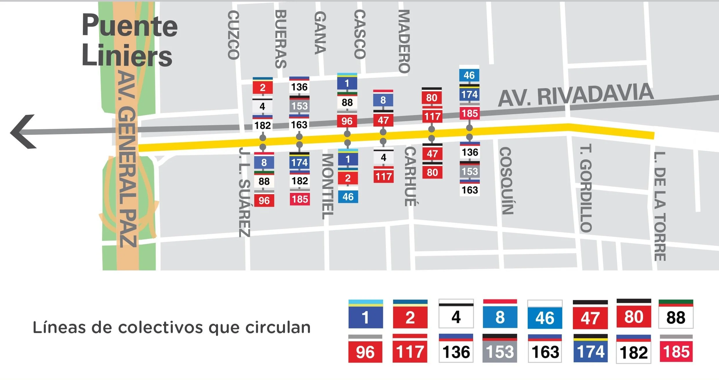 Línea 34 Aeroparque - Palermo - Liniers. — Los Mapas de Ale