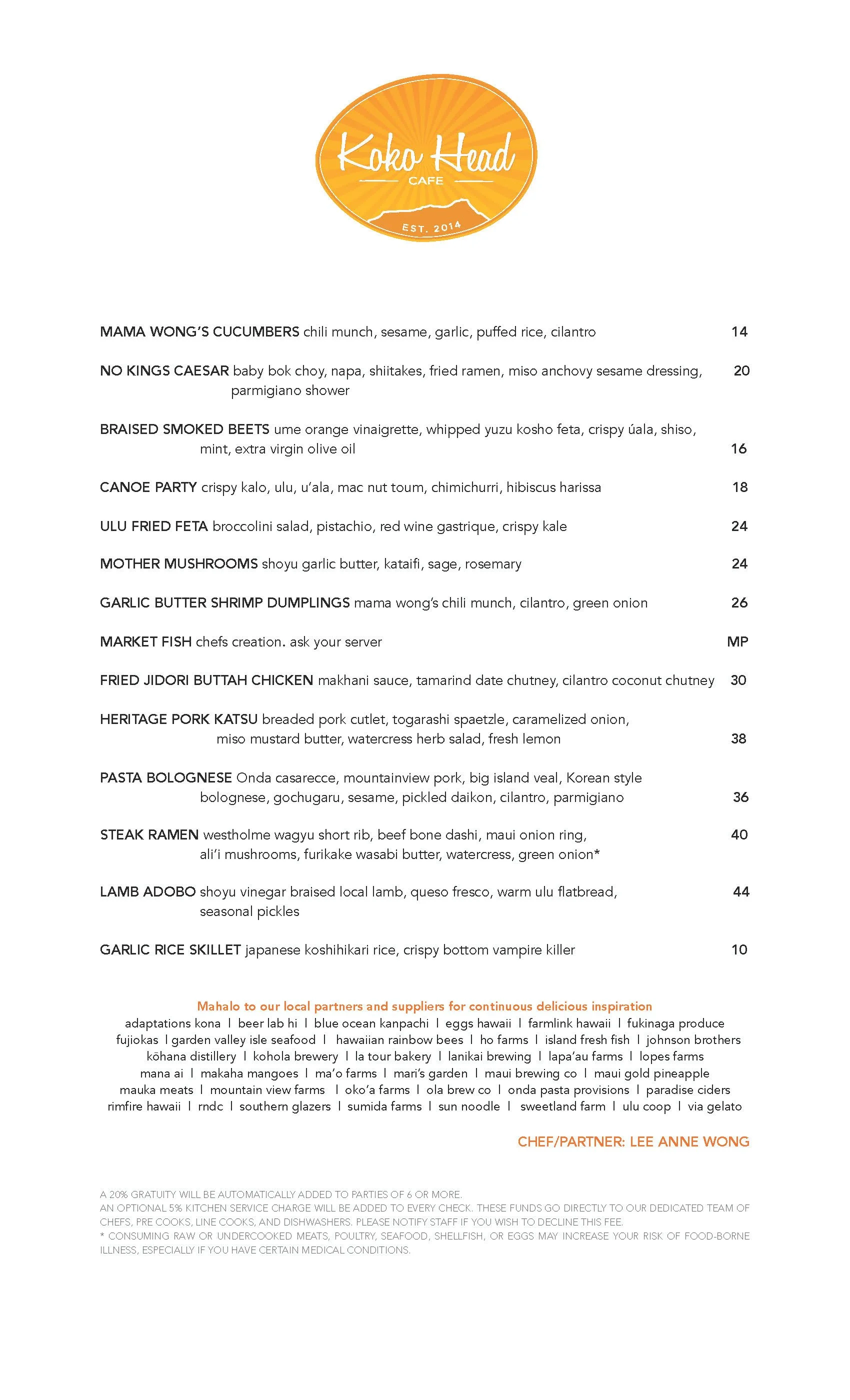 Menus | Discover Island Flavors – Reserve Today — Koko Head Cafe