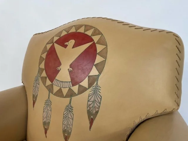 Native American Lounge Chair Restoration — Total Leather Care