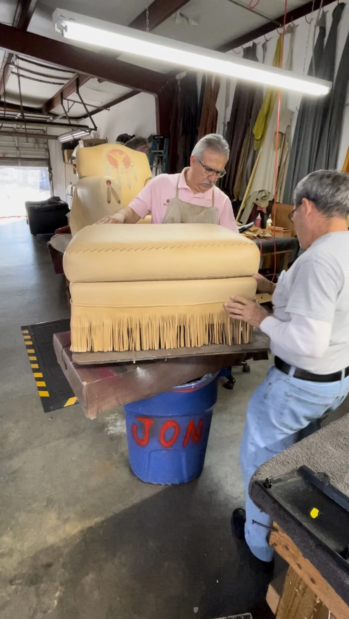 Native American Lounge Chair Restoration — Total Leather Care