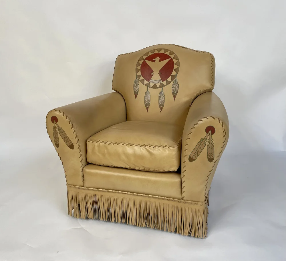Native American Lounge Chair Restoration — Total Leather Care