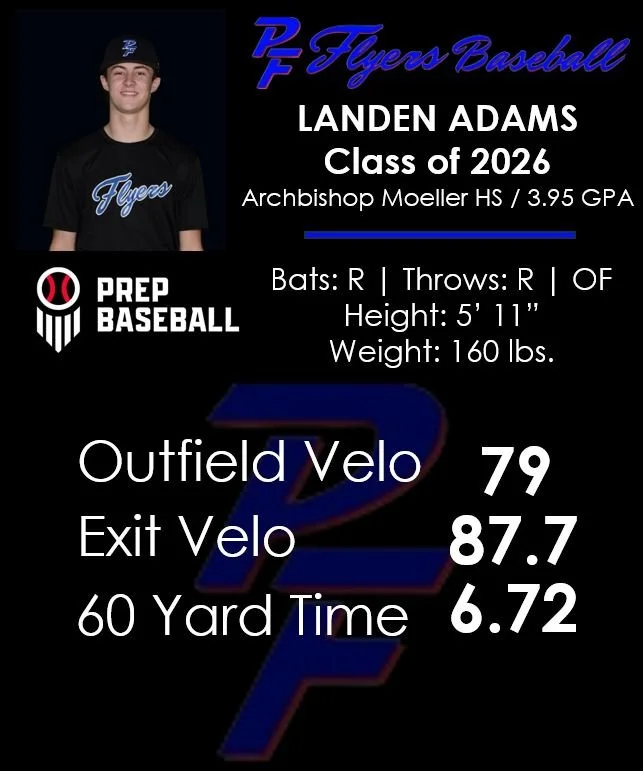 Landen Adams — PF Flyers Baseball Club