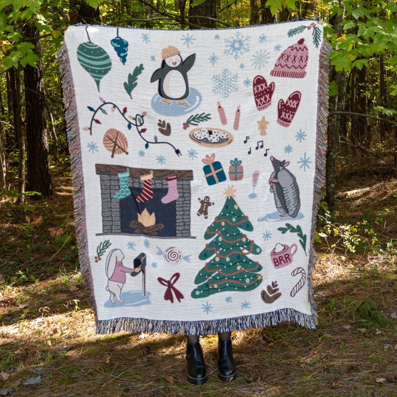 Penelope Blanket in Navy — Lindy Stark