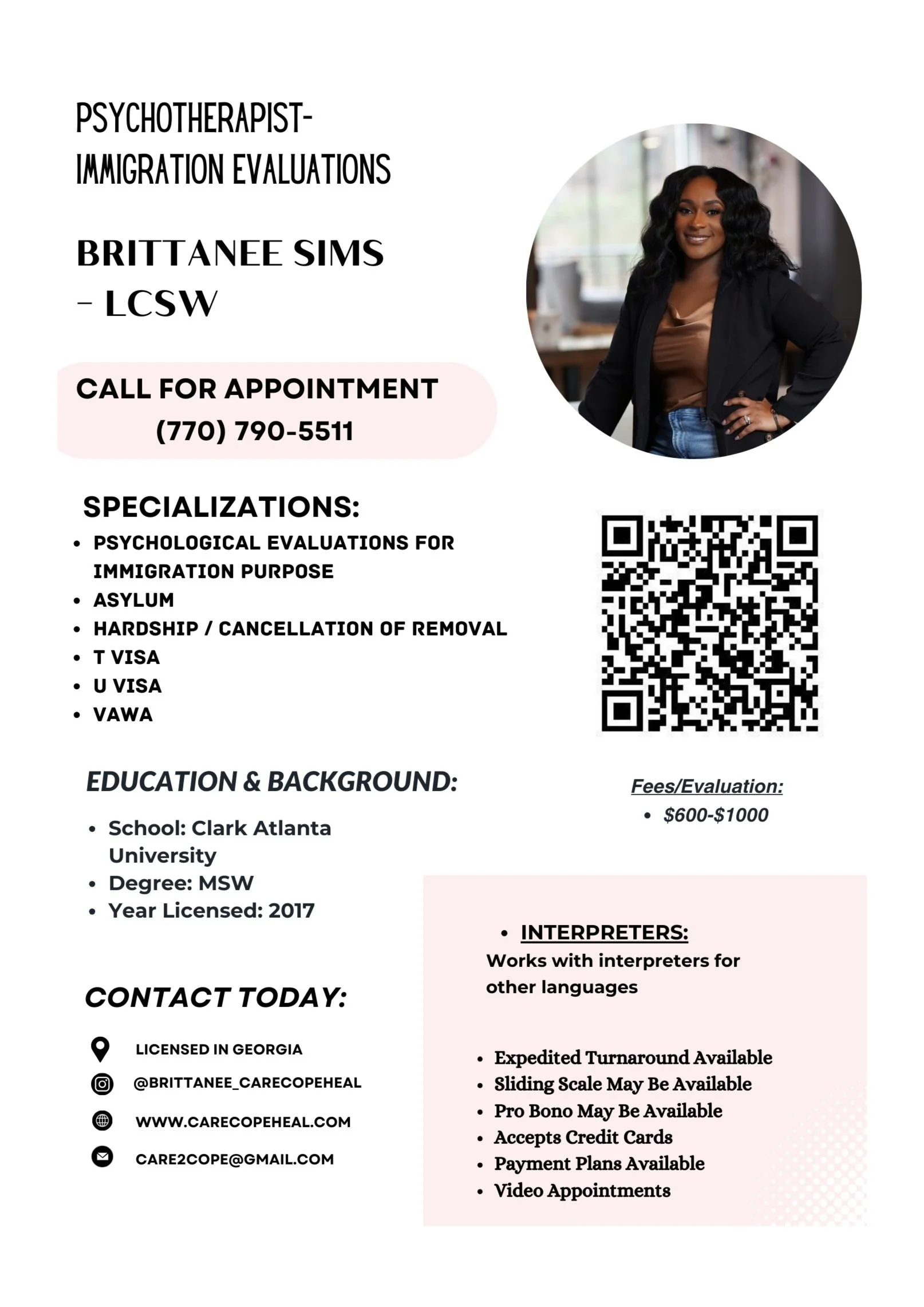 Immigration Evaluations — Care Cope Heal