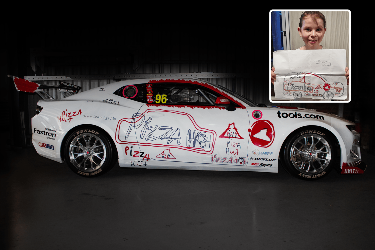 10-year-old girl’s art inspires Pizza Hut Supercar livery — Brad Jones ...