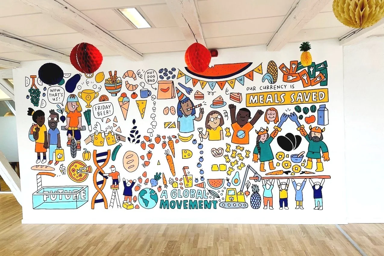 Collaborative mural painting as a team building
