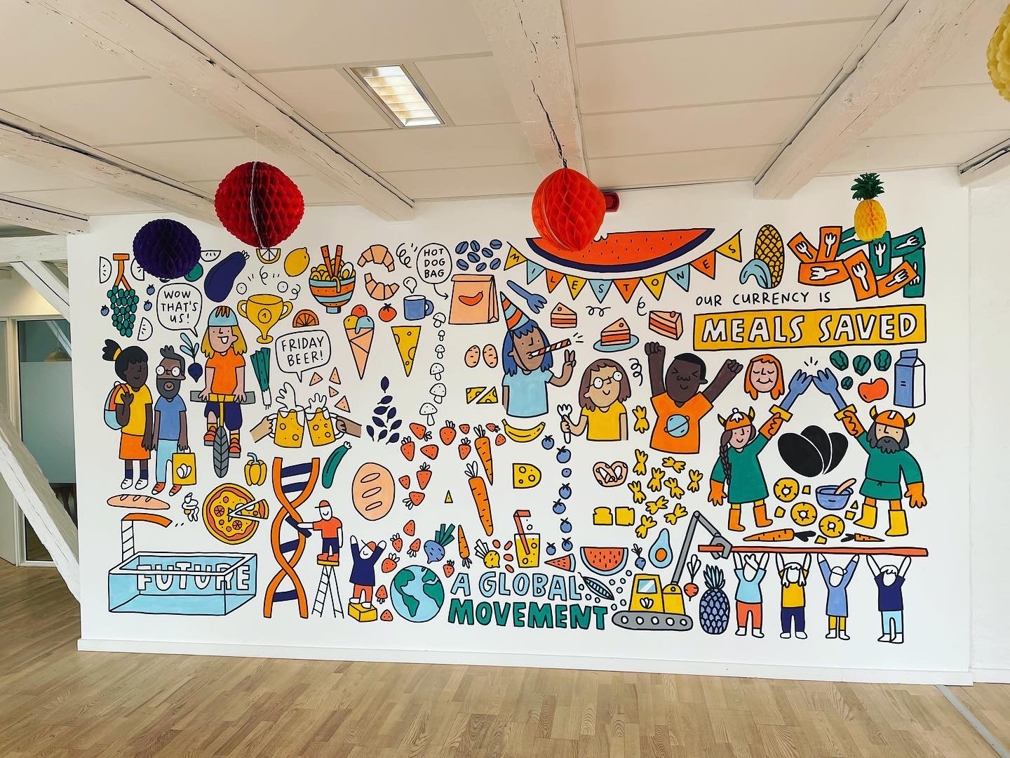 Mural painting for teams