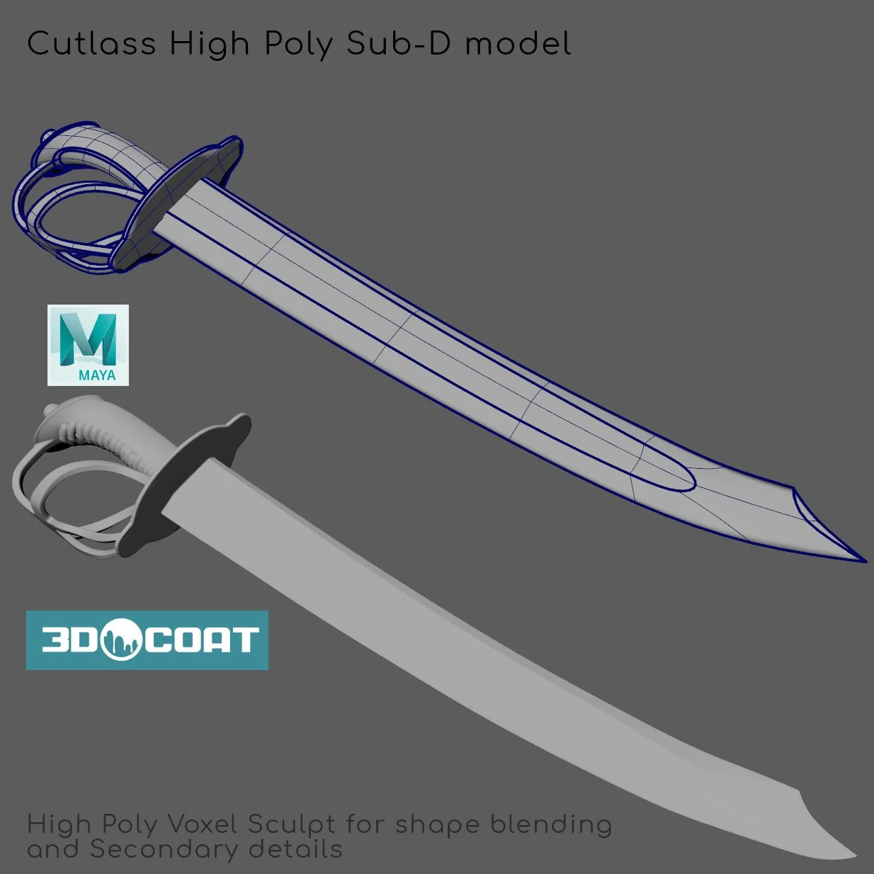 Pirate Cutlass 3D Model — Ian Hampton Art Gallery & Studio