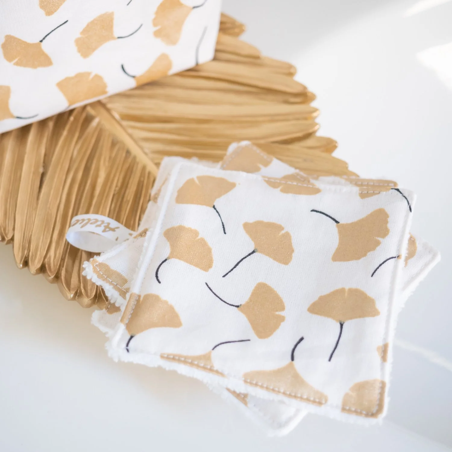 Lingette en coton lavable Bio en tissu et panier "Forêt Enchantée ...