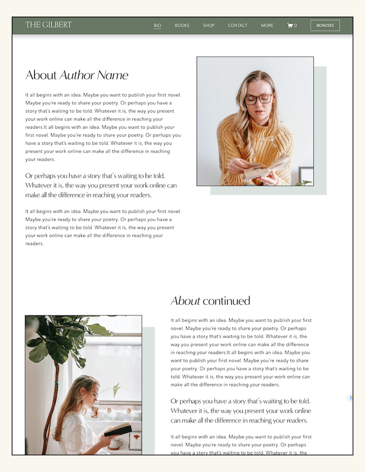 Squarespace Author Website Templates | Guided Web Design — Guided Web ...