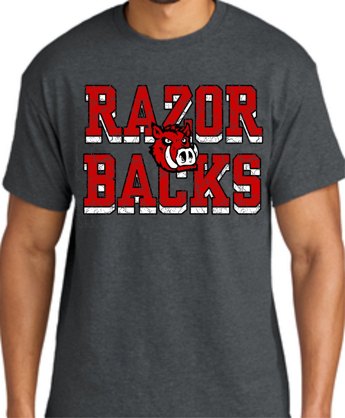 White RAZORBACK BLOCKS — Go Hogs Go Store