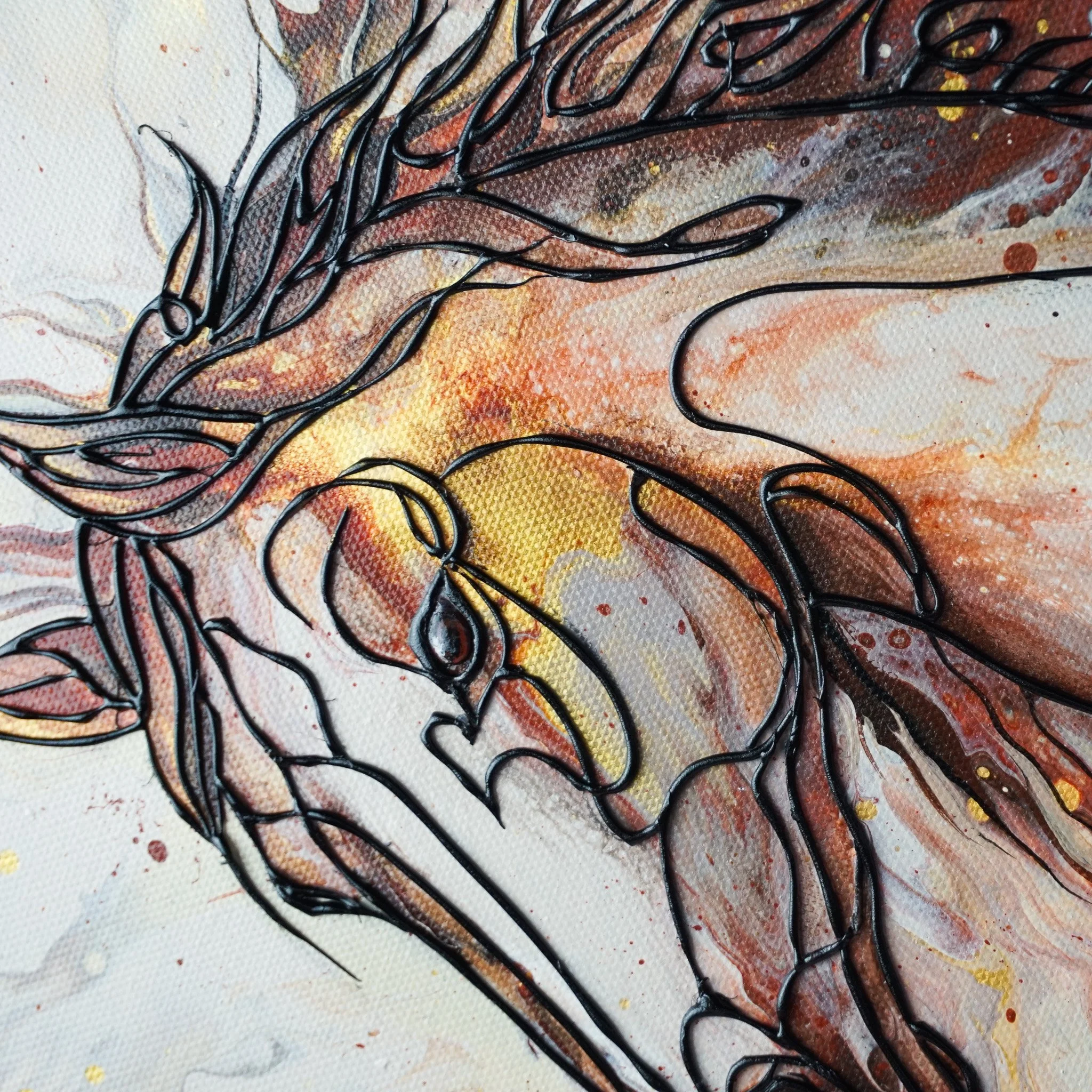 Line Horse - 12" x 16" — AB CREATIVE