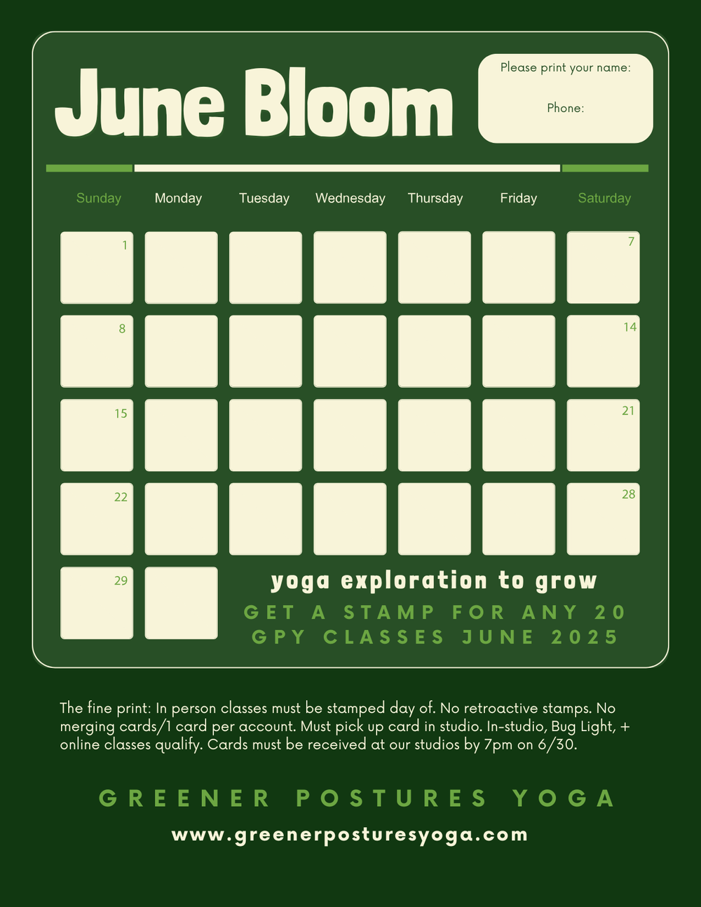 Greener Postures Yoga