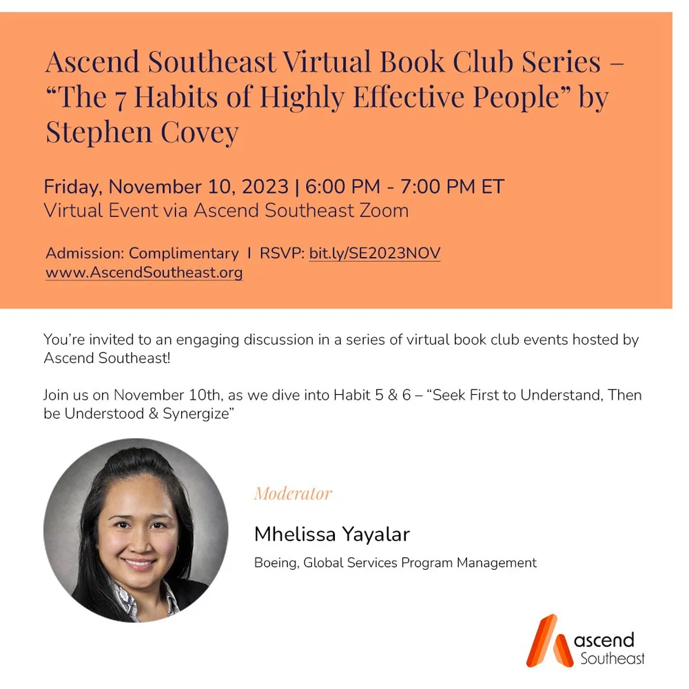 Ascend Southeast Virtual Book Club Series – “The 7 Habits of Highly ...