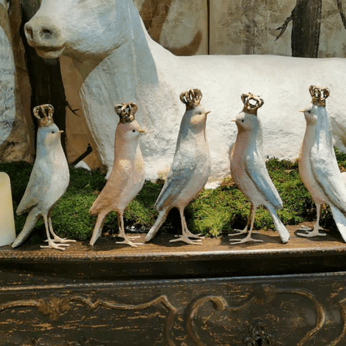 Hand Made Papier Mâché Sculpture | Crowned Birds II — Heritage Mark ...