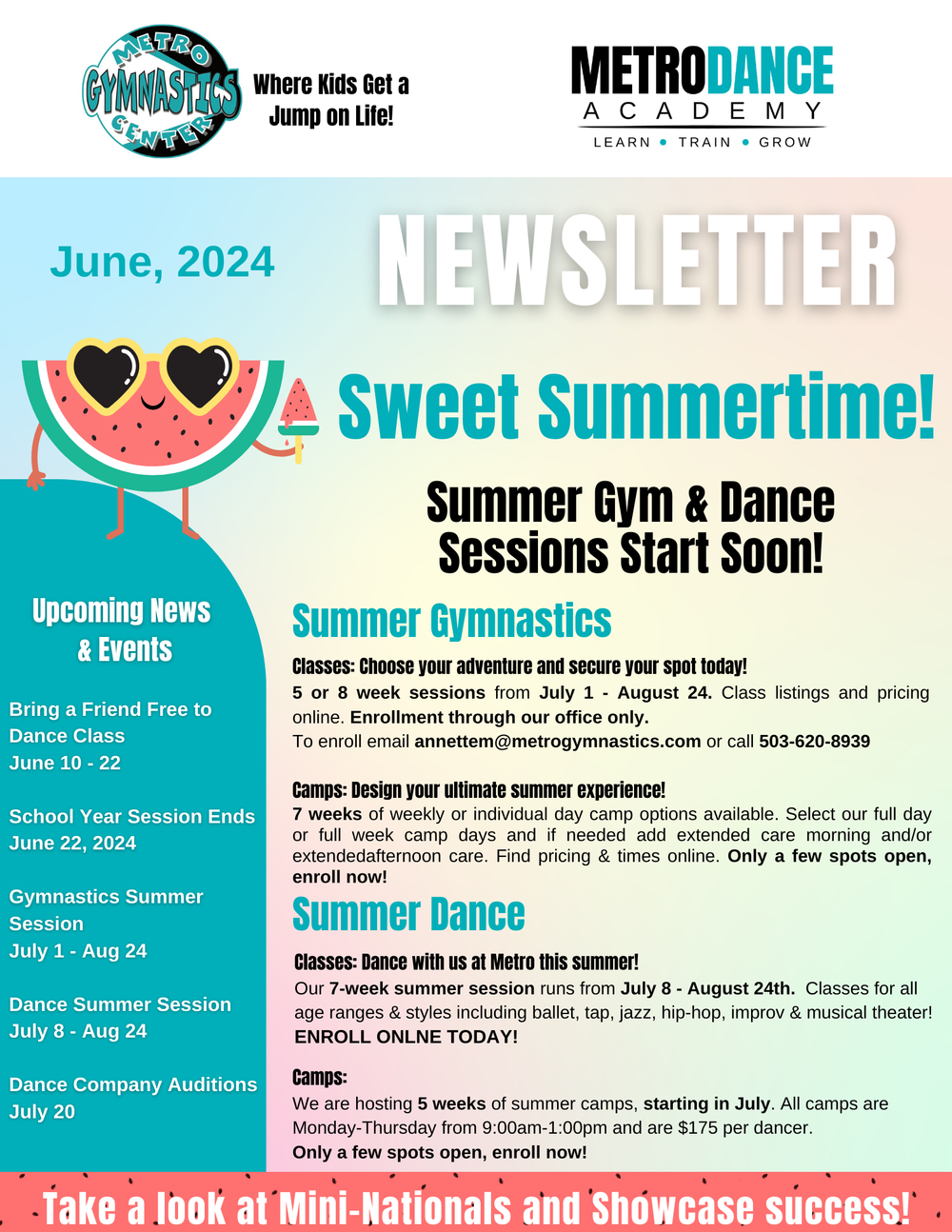 Metro Gymnastics Center - Where kids get a jump on life!