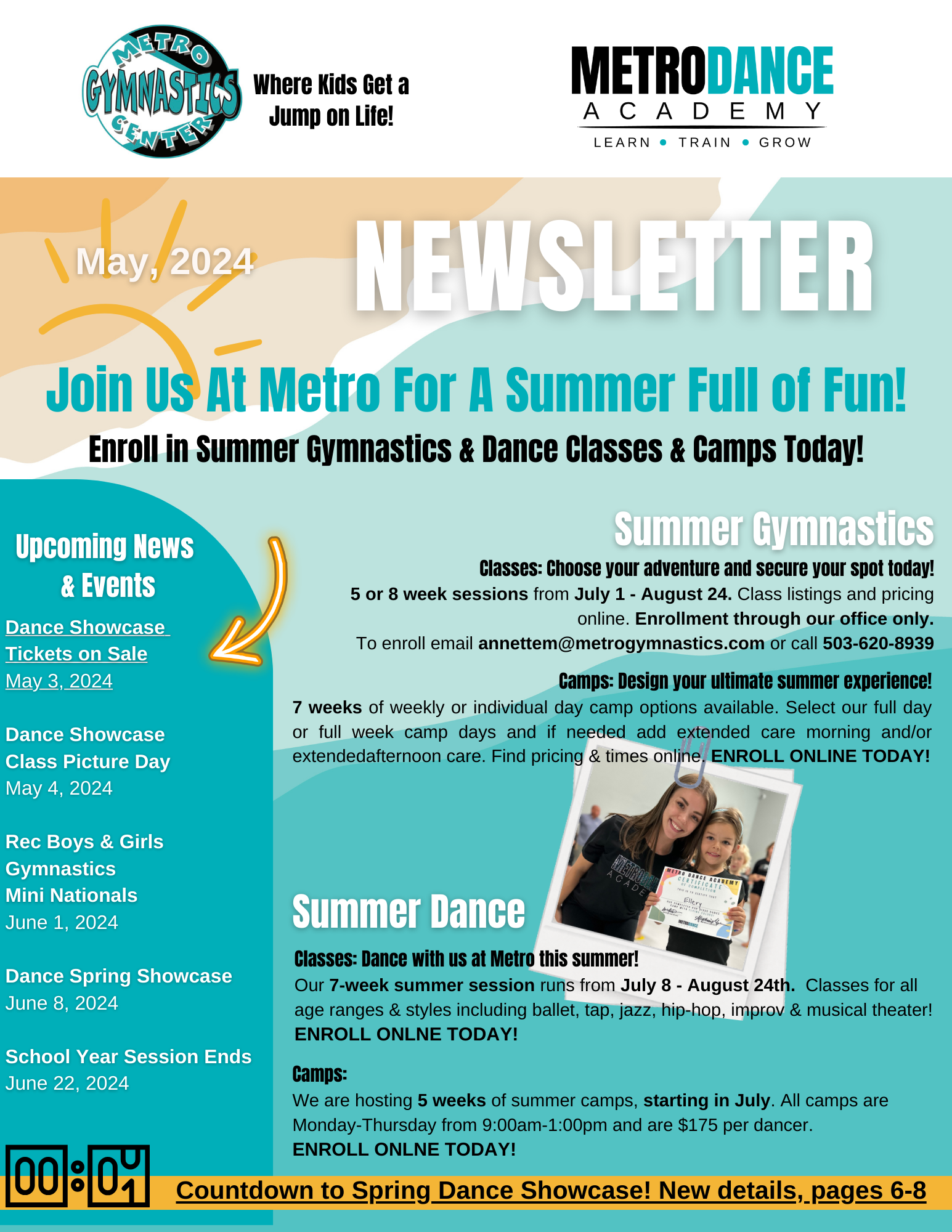 Newsletters — Metro Gymnastics Center