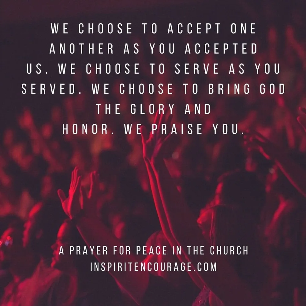 A Prayer for Peace in Churches — InspiritEncourage