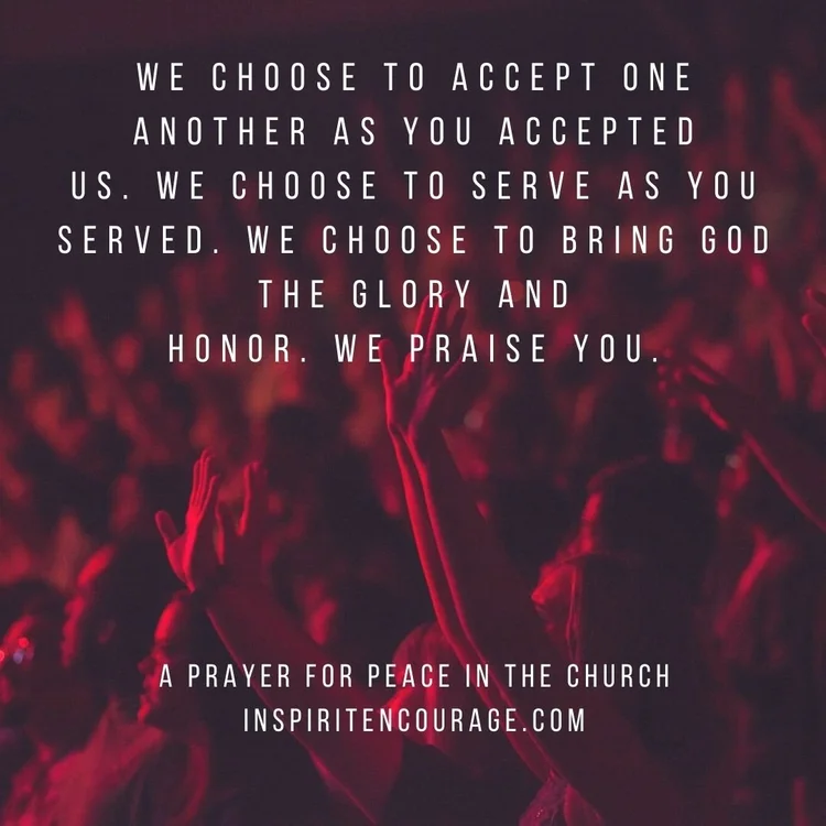 A Prayer for Peace in Churches — InspiritEncourage