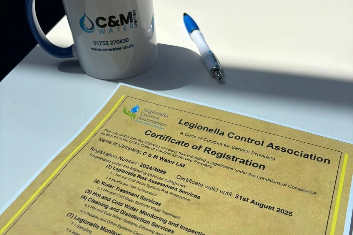C & M Water Ltd Achieves Legionella Control Association Certification ...