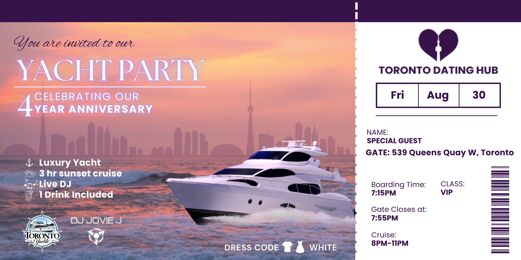 Toronto Dating Hub 4 Year Anniversary Boat Party — TORONTO DATING HUB