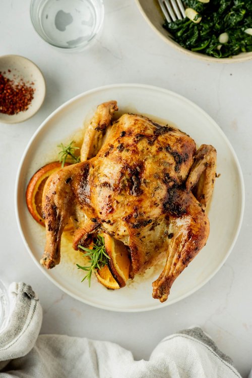 orange & rosemary whole roasted chicken — michelle mcglinn