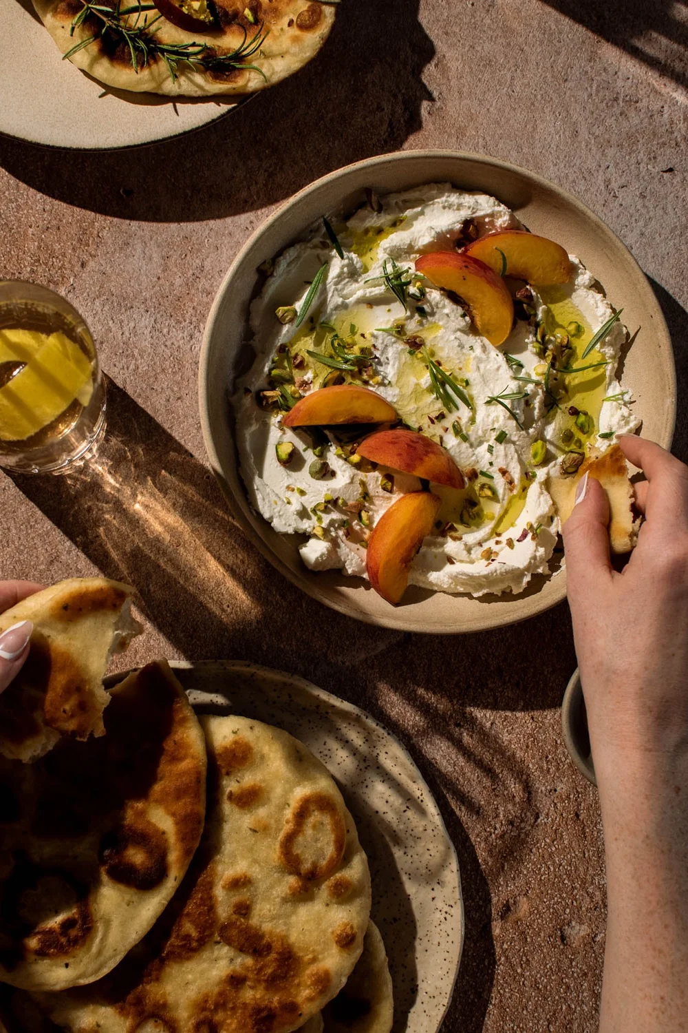 peach and pistachio labneh. — michelle mcglinn
