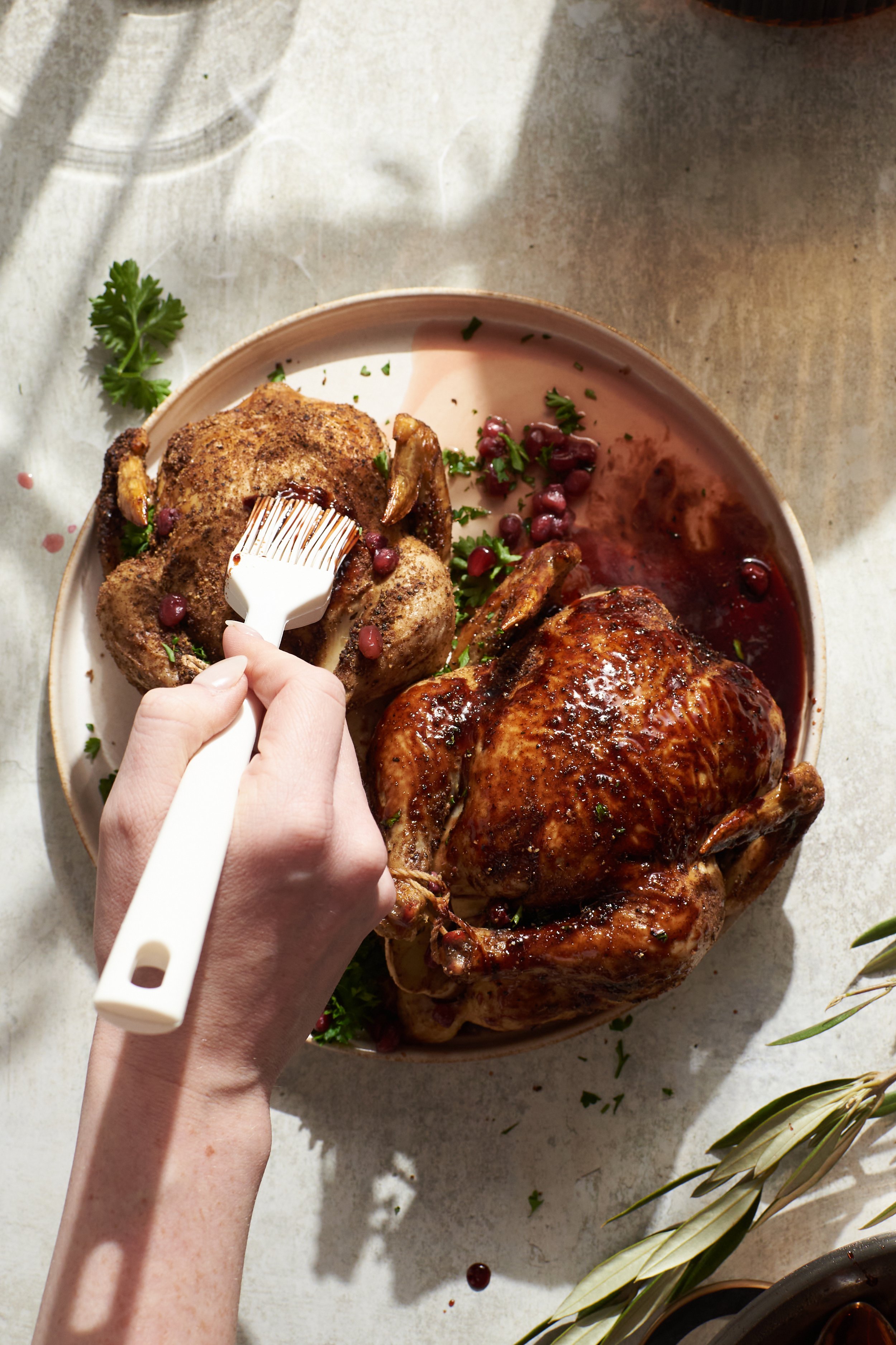 pomegranate-glazed cornish hens. — michelle mcglinn