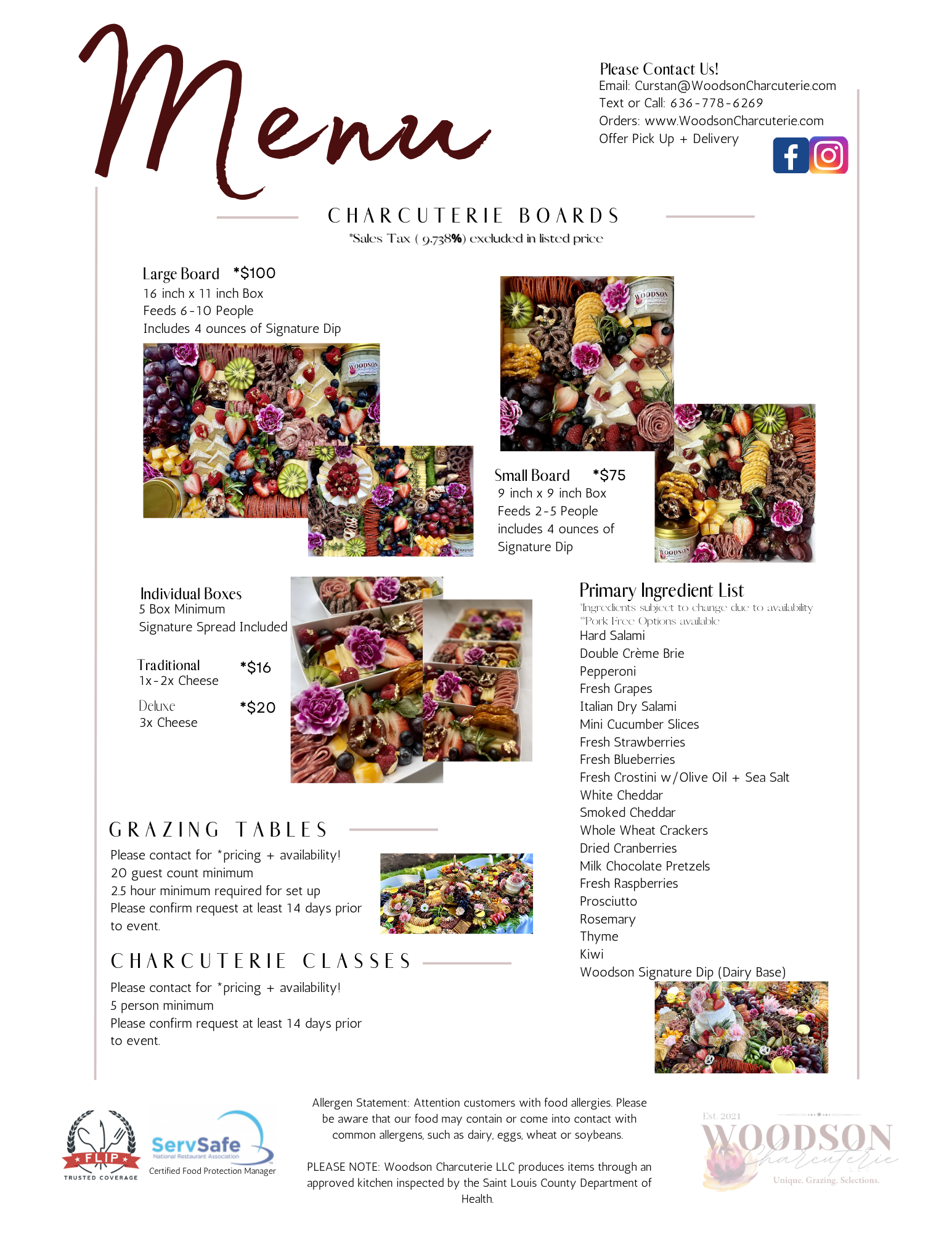 Menu Woodson Charcuterie LLC St Louis MO menu-woodson-charcuterie-llc-st-louis-mo