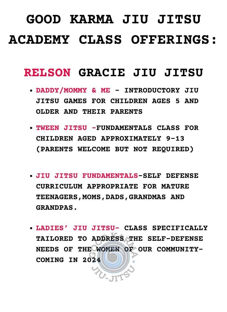 Classes — Good Karma Jiu Jitsu