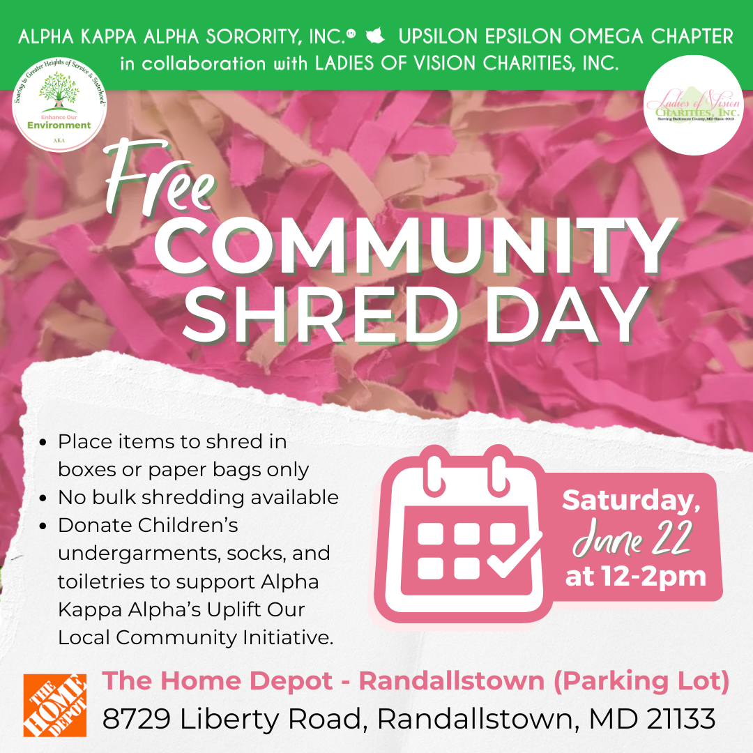 Free Community Shred Day — Alpha Kappa Alpha Sorority, Inc.® Upsilon ...