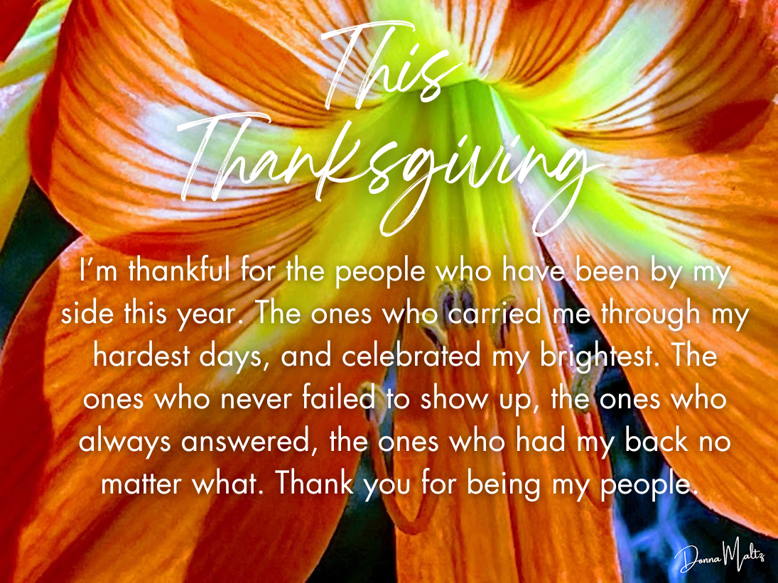 Gratitude, Love, and the True Spirit of Thanksgiving — Donna Maltz
