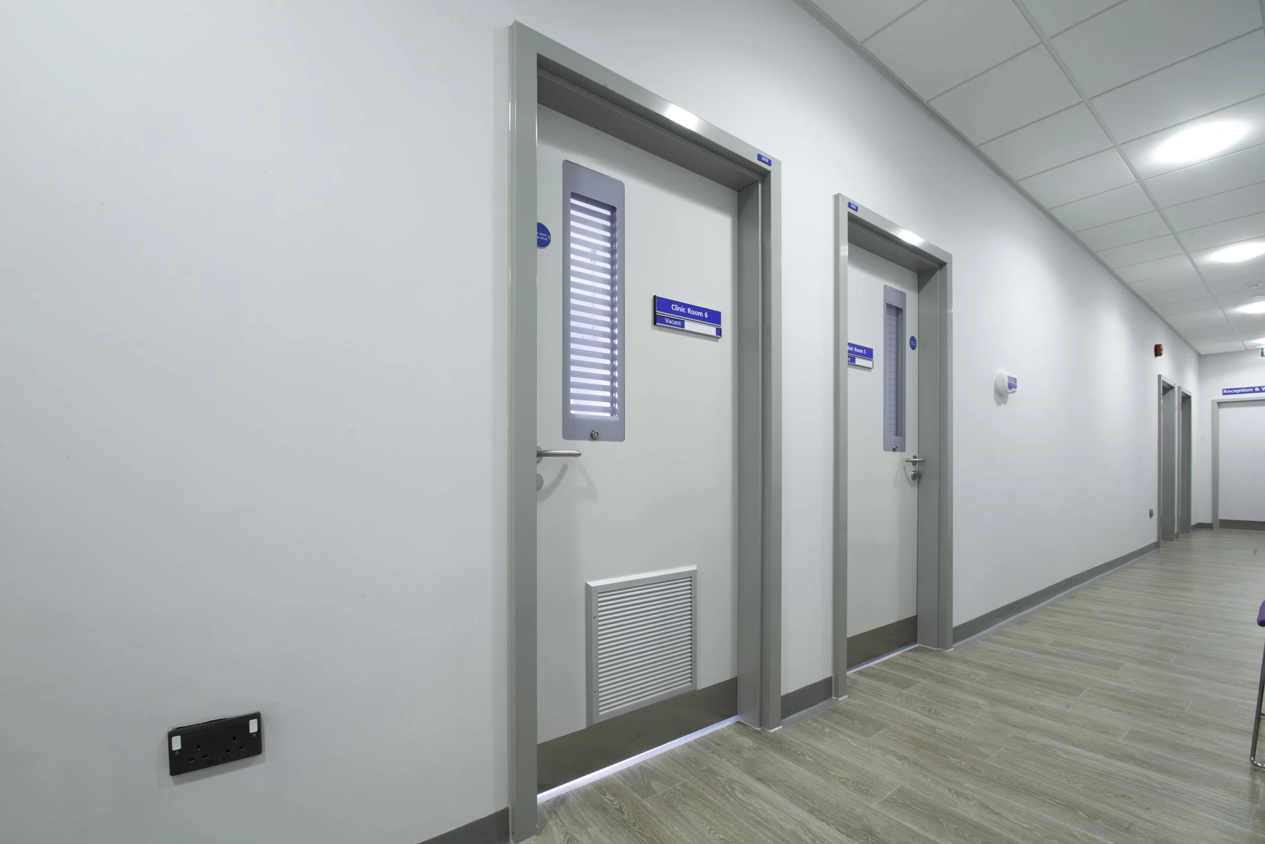 Fire-rated hygienic PVC wrapped door and frame for healthcare ...