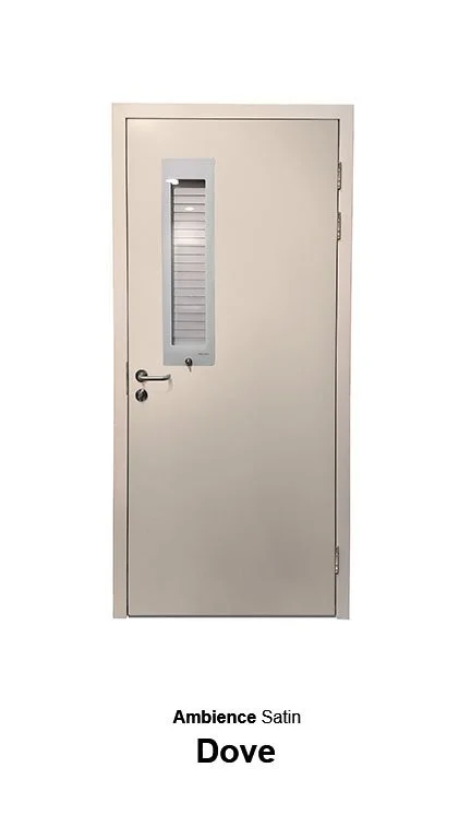 Fire-rated hygienic PVC wrapped door and frame for healthcare ...