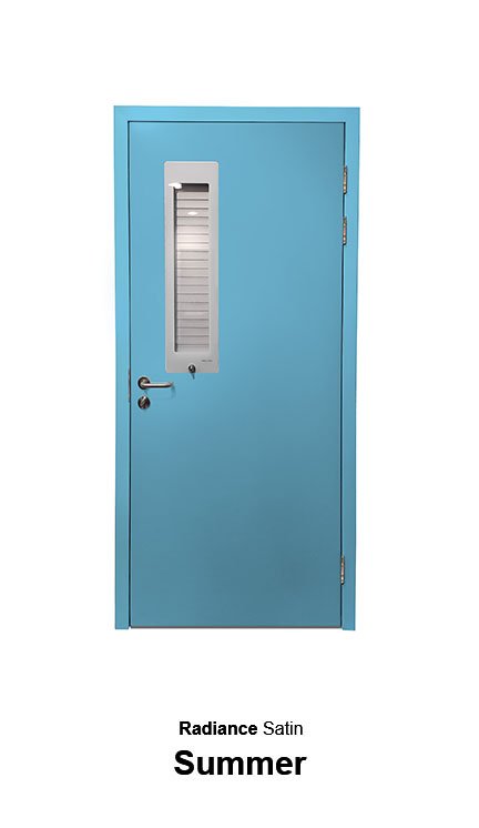 Fire-rated hygienic PVC wrapped door and frame for healthcare ...