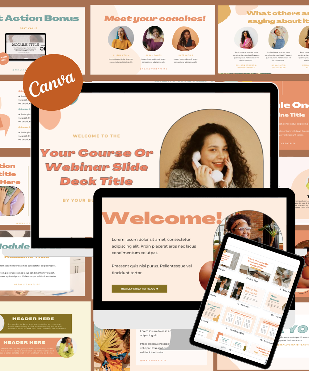 Canva Graphic Slides for Online Courses & Workshops - So It's Ren ...