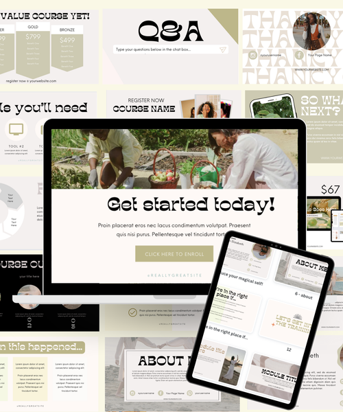 Minimally Modern Course & Workshop Canva Graphics - So It's Ren ...