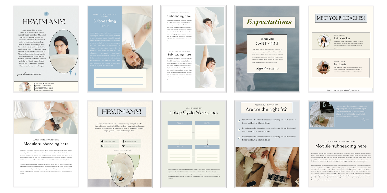100-Page E-book + Workbook Canva Template - So It's Ren | Creative ...