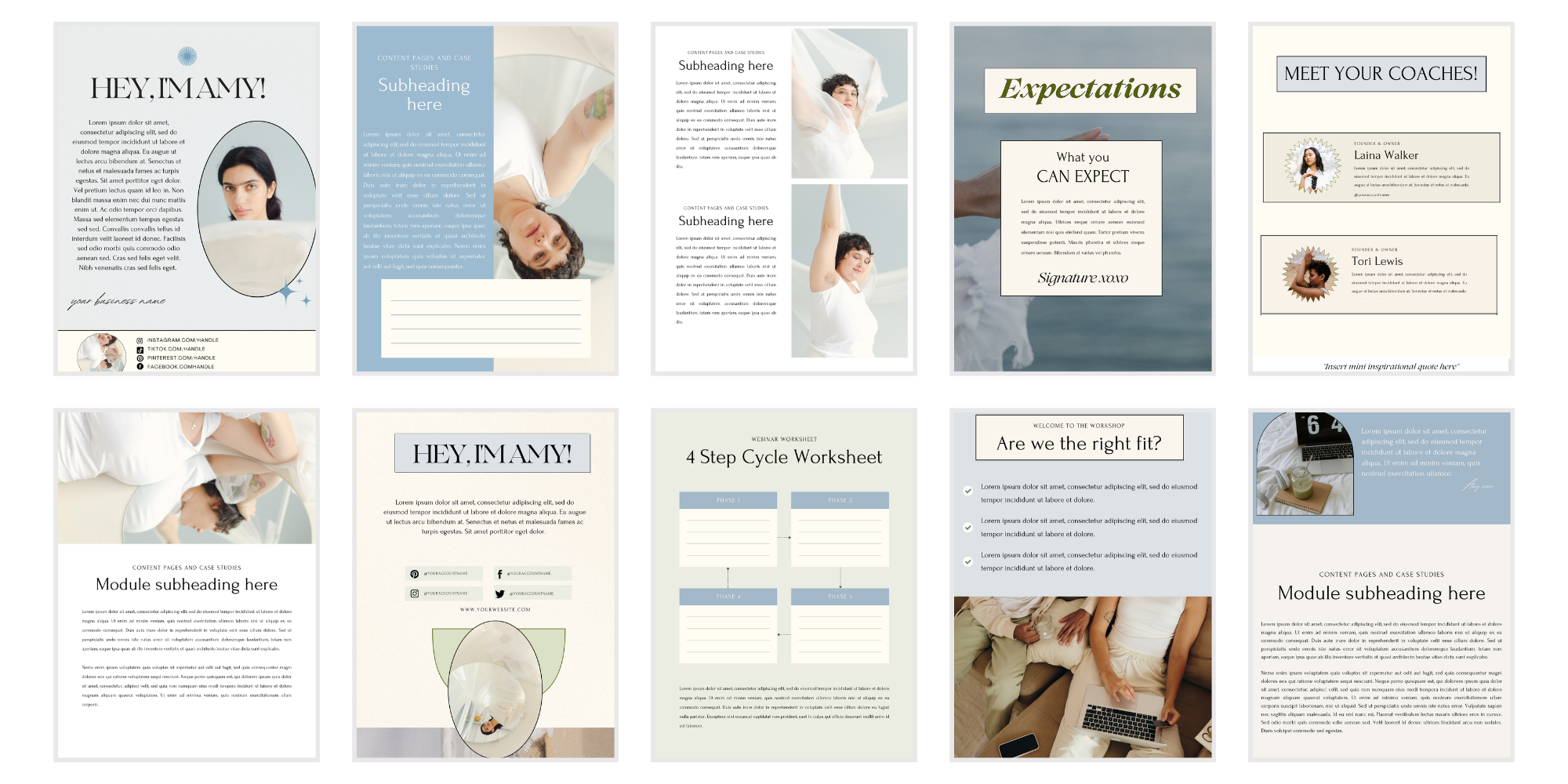 100-Page E-book + Workbook Canva Template - So It's Ren | Creative ...