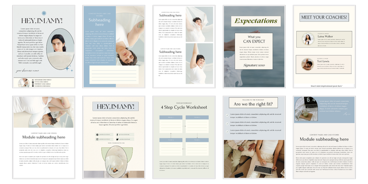 100-Page E-book + Workbook Canva Template - So It's Ren | Creative ...