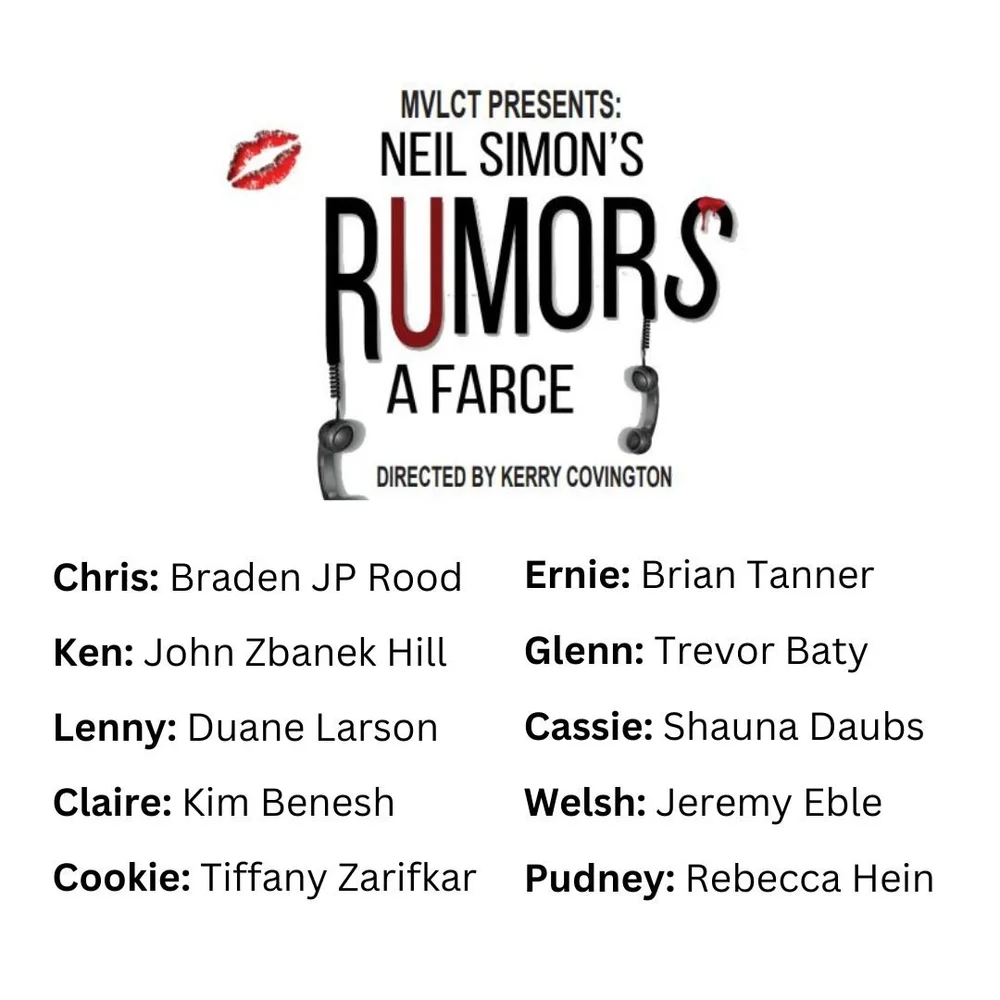 Cast Announcement: Rumors — Mount Vernon-Lisbon Community Theatre