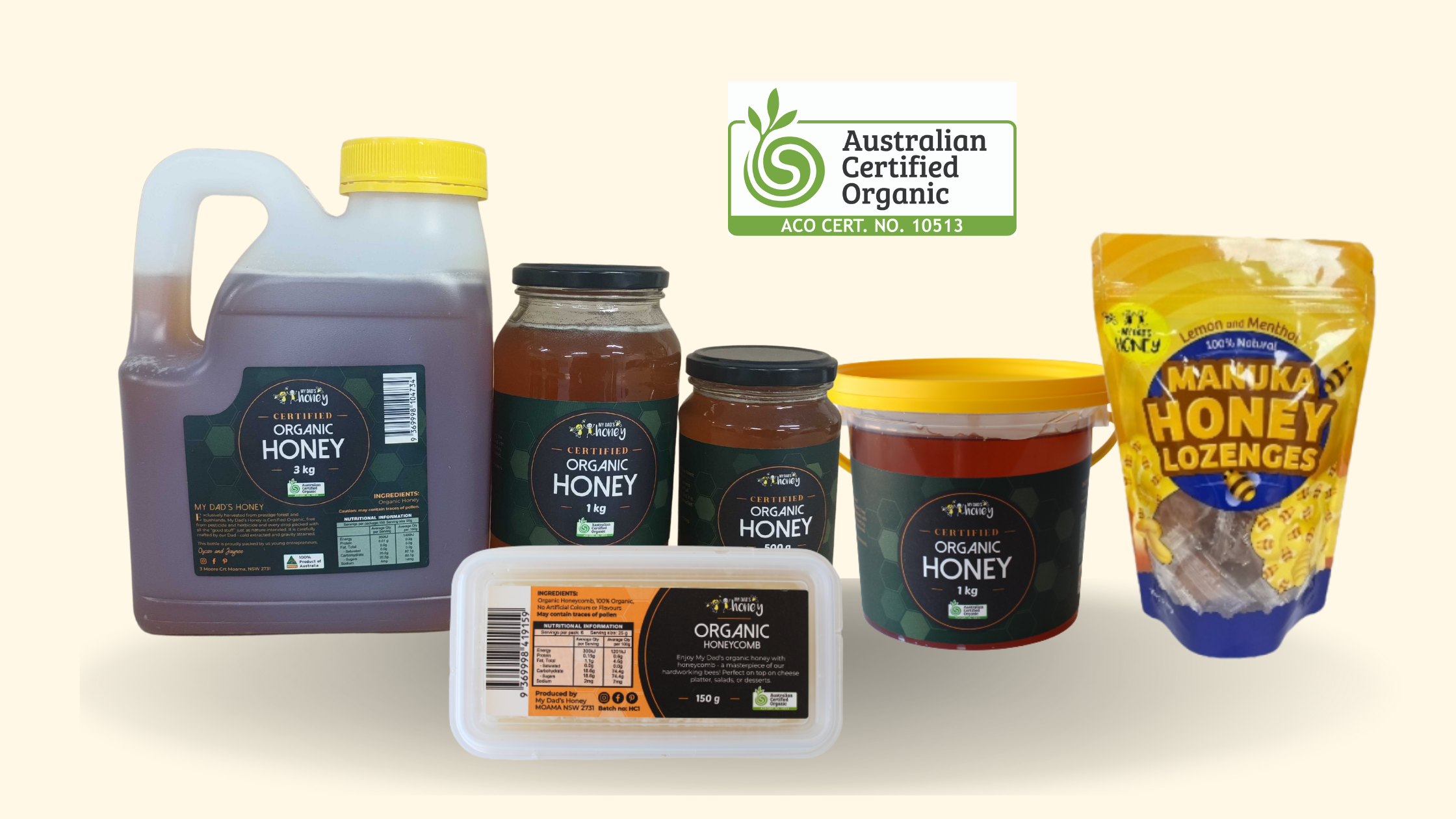 Buy Australian Certified Organic Raw Honey — My Dad's Honey Echuca ...