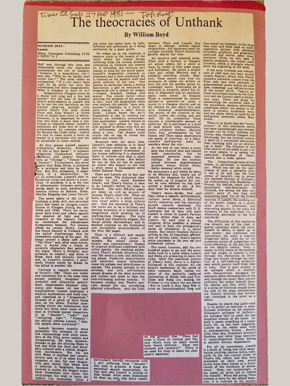 Lanark | Alasdair Gray – A Gray Space