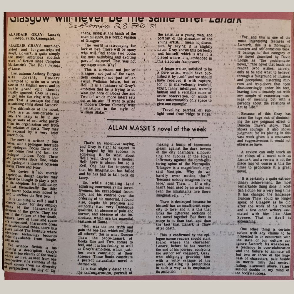 Lanark | Alasdair Gray – A Gray Space