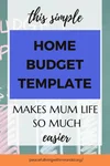 Simple Home Budget Template for Mums (that really takes the stress out ...