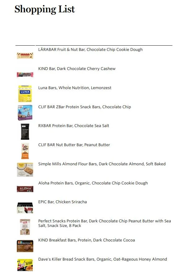 Best Snack Bars — Simply Fit