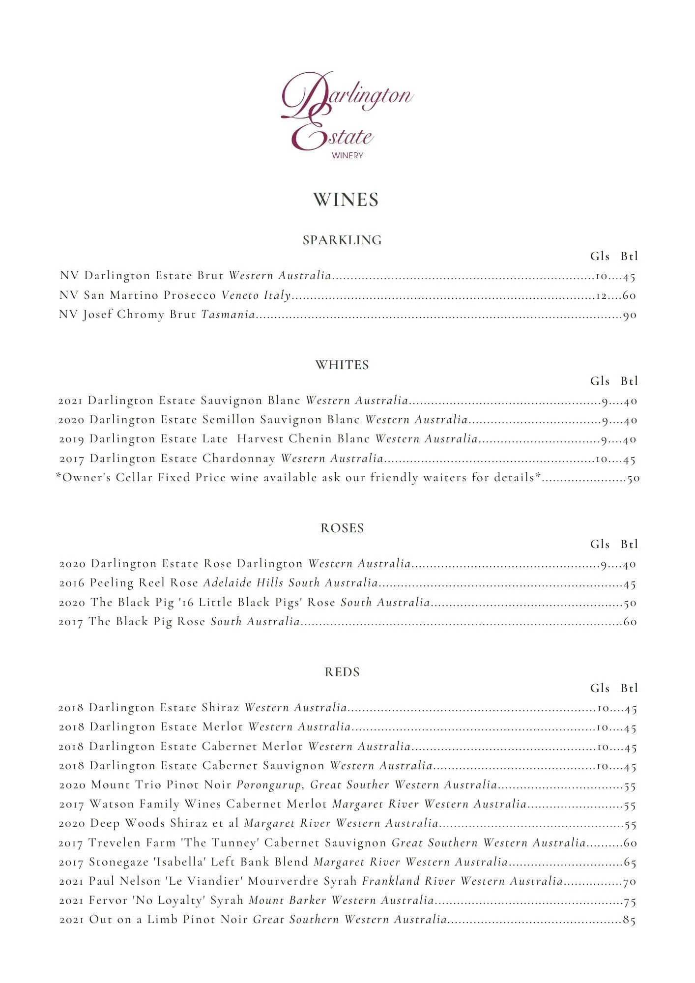 Restaurant — Darlington Estate Winery