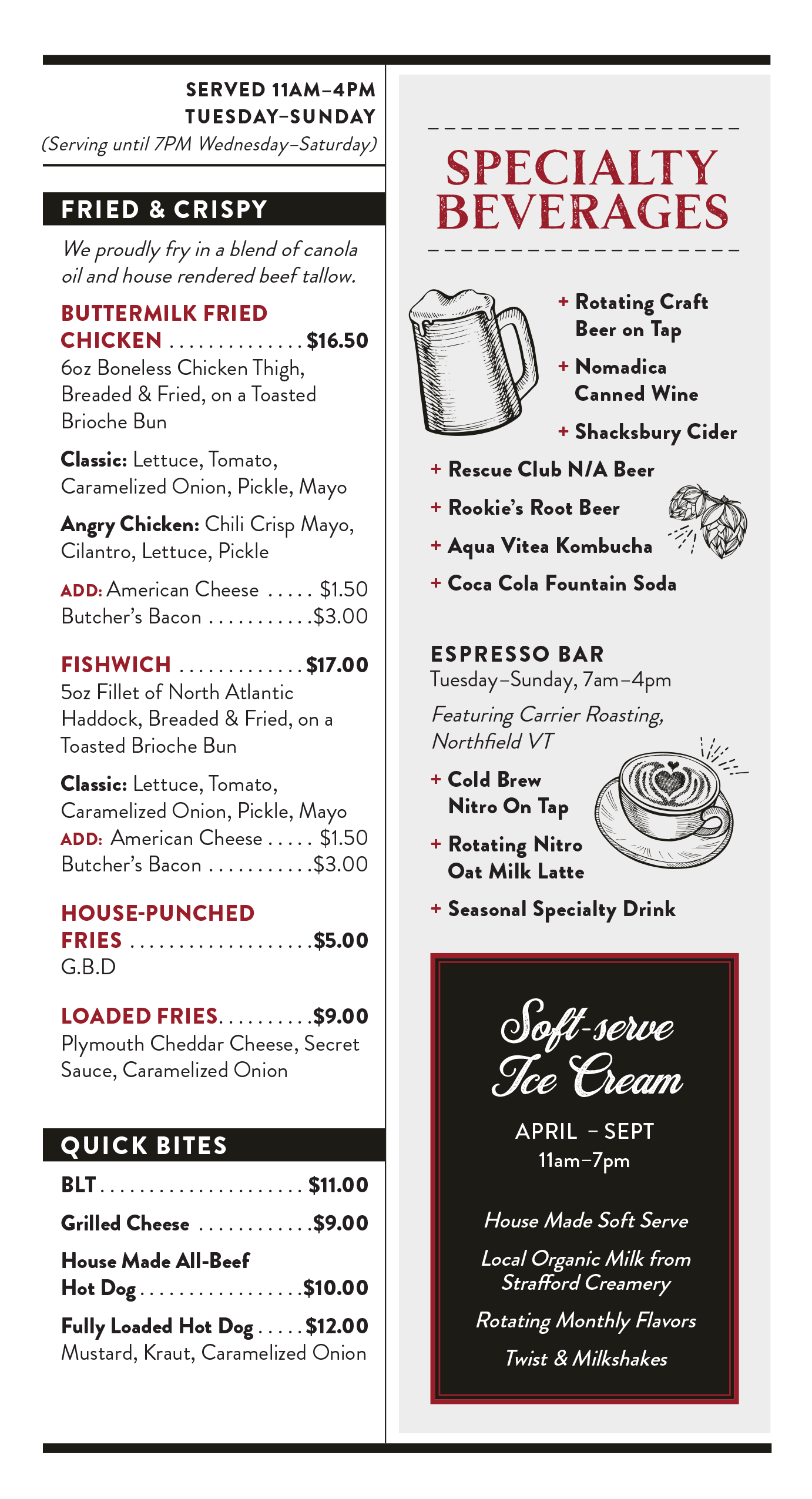 BUTCHER & PANTRY — Menu 1